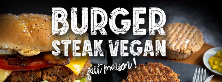 Burger vegan | Steak maison aux PST - La petite Okara